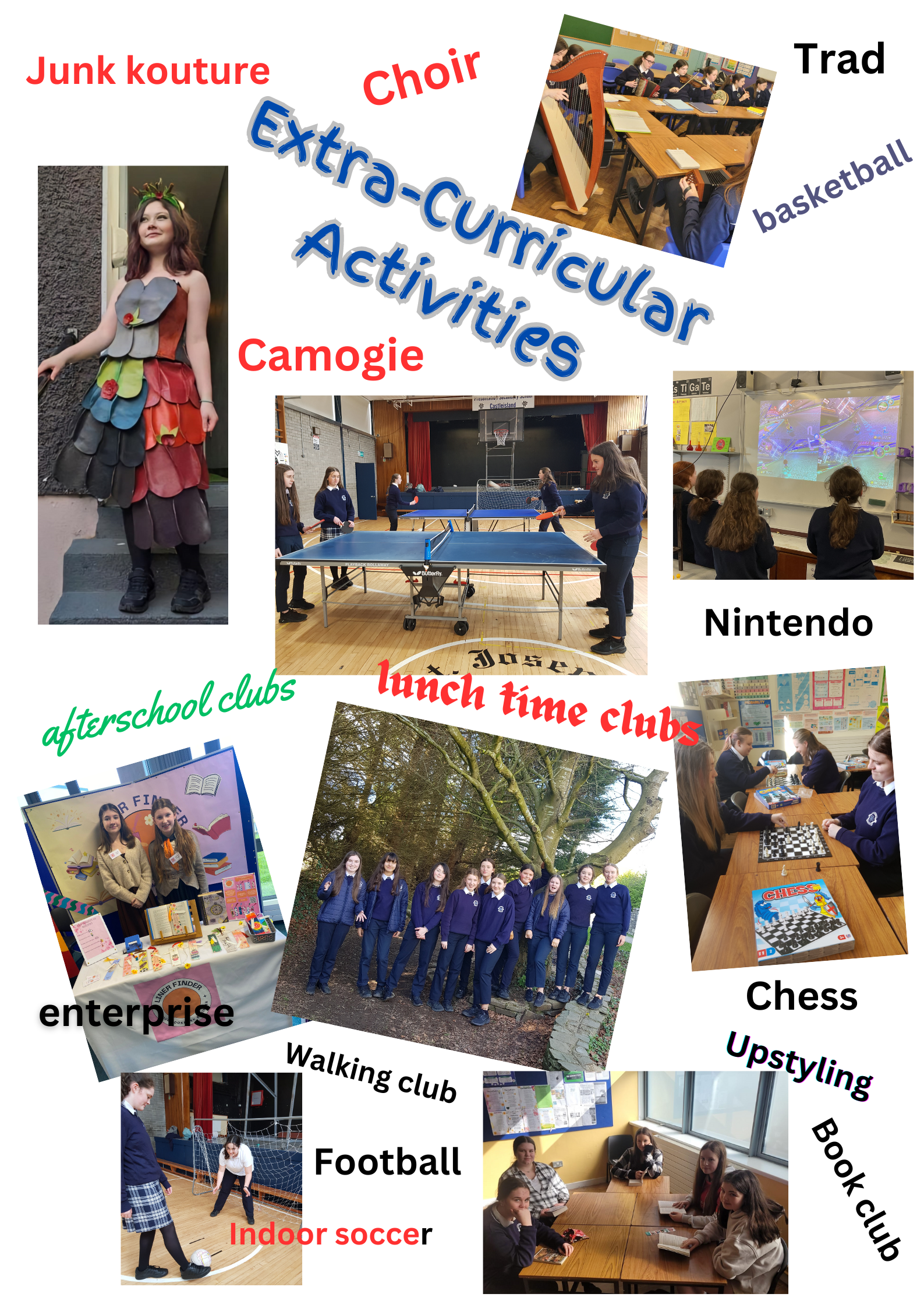 Lunchtime & After School Clubs - Presentation Secondary School Castleisland